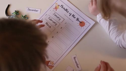 Months of the Year Calendar Sorting Activity Months in Order | TPT