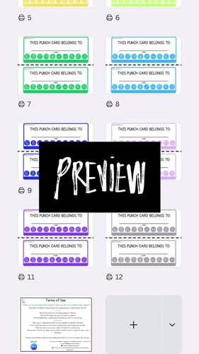 Printable Travel-Themed Student Punch Cards for Positive Reinforcement ...