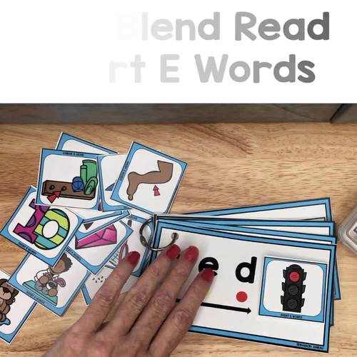 Blending CVC Words Short E Tap, Blend, Read Flashcards | Orthographic ...