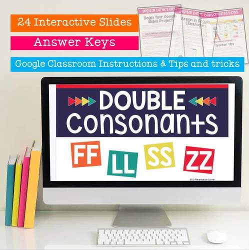 Floss Rule & ZZ Double Consonants with Google Classroom & TpT Easel