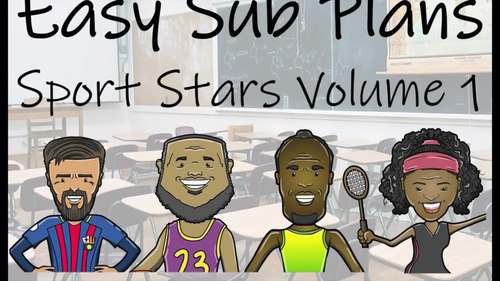 Emergency Sub Plans | Sport Stars Bundle Volume 1 | 5th Grade & 6th Grade
