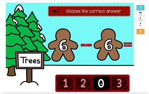 Gingerbread Men Subtraction! Boom Cards™ Digital Learning | TPT