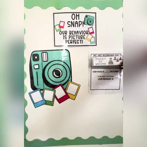 Camera Class Reward System | Editable Behavior Incentive | Back to School