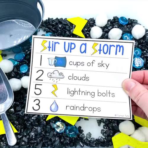 Stir Up a Storm Weather Counting Activity for Sensory Bin - Weather ...