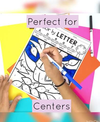 Fall Color by Letter Pages Editable Letter Recognition Worksheets