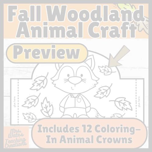 Autumn Animals in Pajamas Crowns | Fall Woodland Animal Craft & Writing ...