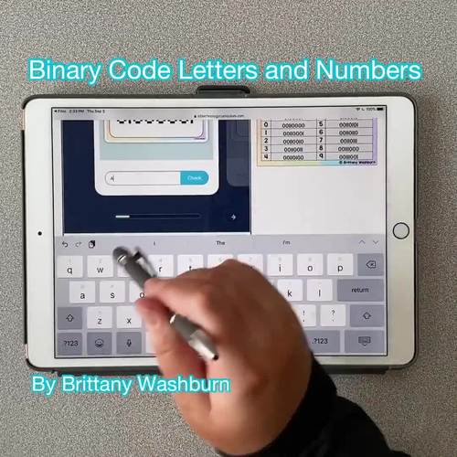 Binary Code Letters and Numbers - Digital Flashcards by Brittany Washburn