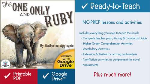 The One and Only Ruby Novel Study Book Unit by The Teaching Bank