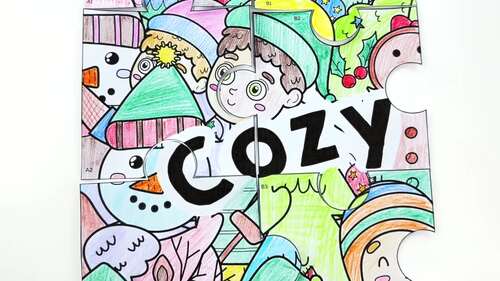 Winter Puzzle Collaborative Poster | Christmas / December Printable ...
