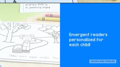 Easter Emergent Readers with Position Words by Books and Giggles