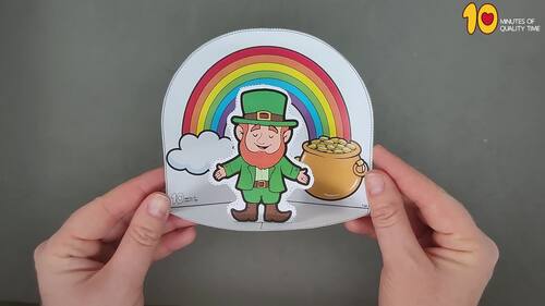 3D St Patricks Day Leprechaun Rainbow Craft by 10 Minutes of Quality Time