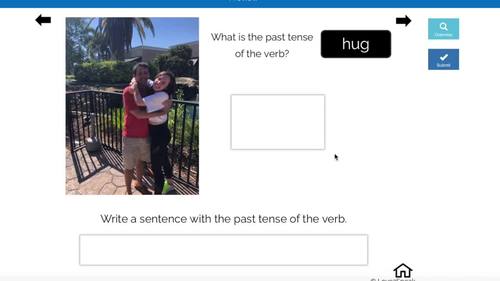 Past Tense Verbs with Real Pictures Boom Cards ™ by love2speak | TPT