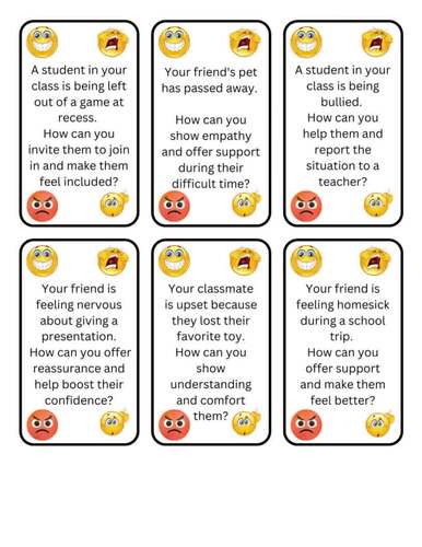 Social Skills Game: Empathy l Social Emotional Learning for Counselors ...