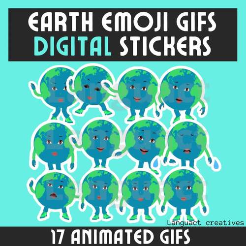 EARTH EMOJIS | ANIMATED GIFS | DIGITAL STICKERS by Teachers Resource Store