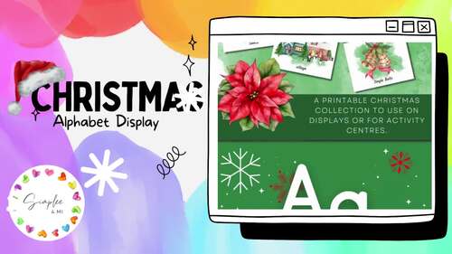 Printable | Christmas Alphabet Display | Posters | Flash cards by ...