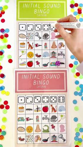 Sound bingo for SATPIN phonics beginning sound letter identification (1 ...