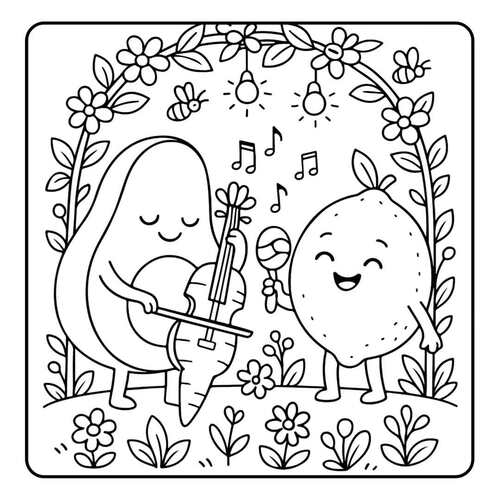 Veggie Days Coloring Pages | 45 Cute Vegetable & Fruit Activity Sheets