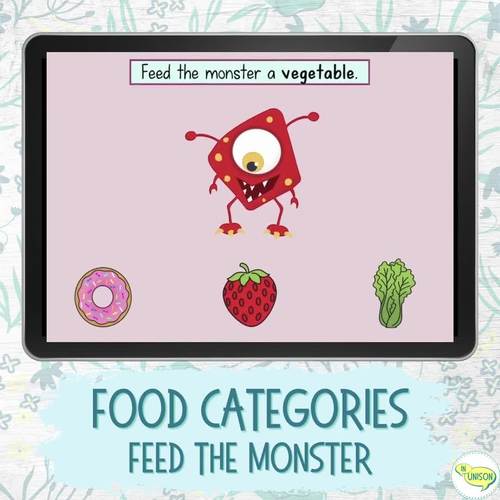 Feed the Monster Categories Boom Cards™ Bundle for Speech Therapy
