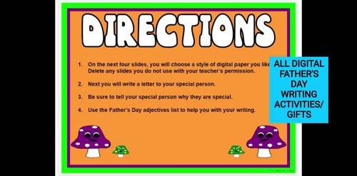 FATHER'S DAY DIGITAL WRITING ACTIVITIES AND GIFTS FOR DAD! | TPT