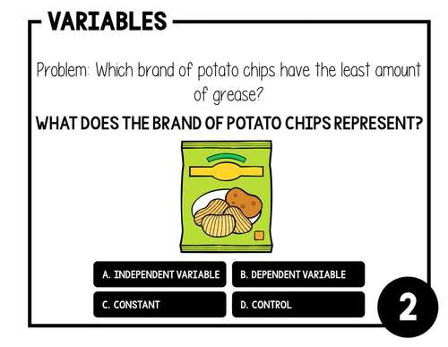 Independent and Dependent Variables Task Cards Activity | Print and ...