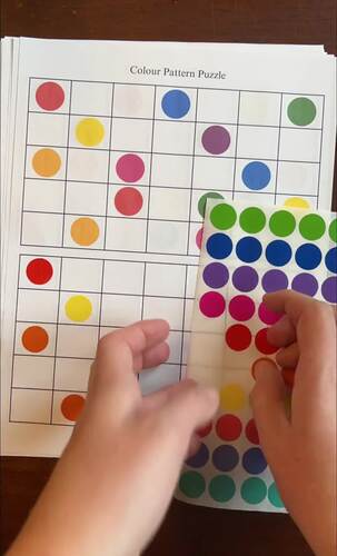 Color Pattern Puzzle Brain Teaser Logic Puzzle Color Matching Recognition