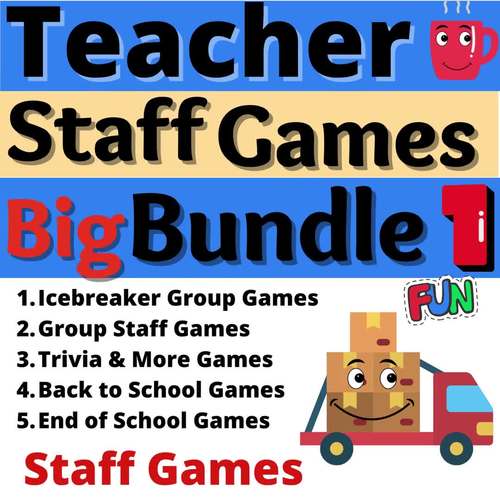 Teacher Staff Icebreakers Activity Resource Games Mega Bundle Resource ...