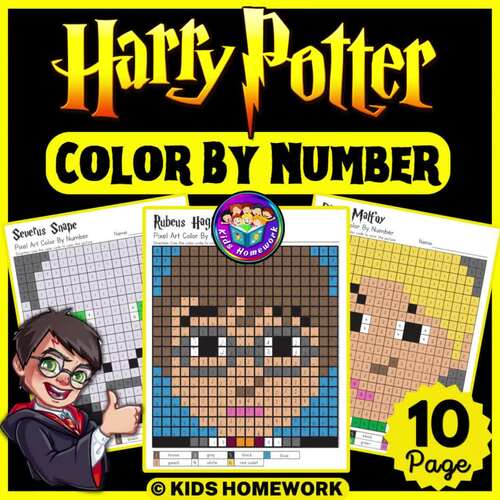 Coloring Page Harry Potter Color By Number: A Magical Coloring Experience