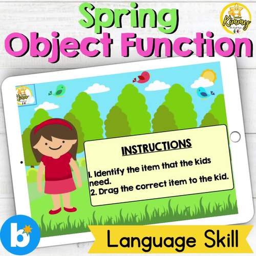 Spring Object Function Boom Cards by Teacher Kimmy | TPT