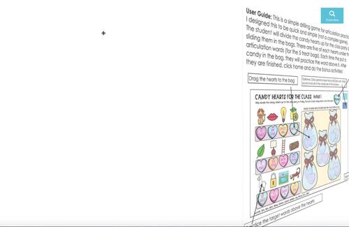 Candy Hearts for the Class! BOOM Cards for Articulation (Early Sounds)