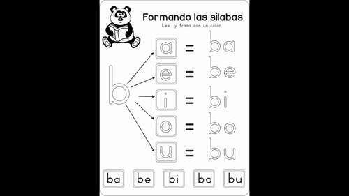 PANDA LEE Y ESCRIBE LAS SILABAS TRABADAS ..... bra - bre - bri - bro - bru