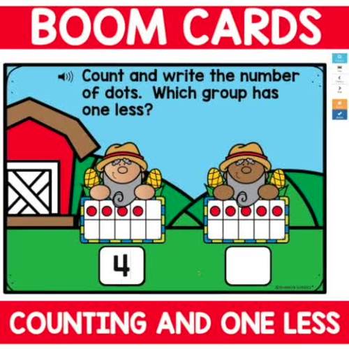 One Less Than using Boom Cards | Digital Task Cards | Digital Resources