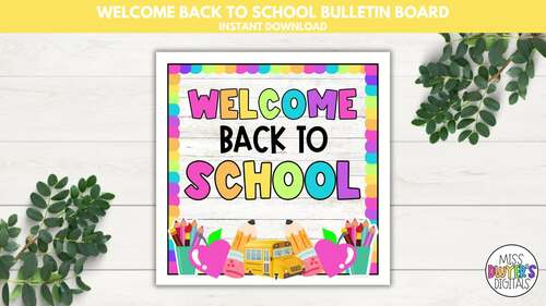 Rainbow Bright Welcome Back to School Bulletin Board Kit | TPT