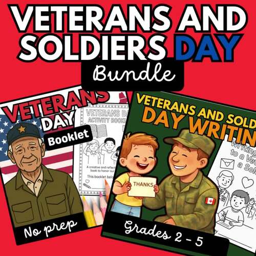 Veterans Day Crafts Bundle | Printable veterans day thank you cards