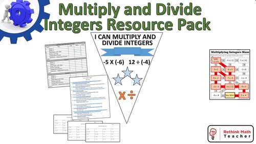 Multiply and Divide Integers - Learning Station BUNDLE by Rethink Math ...
