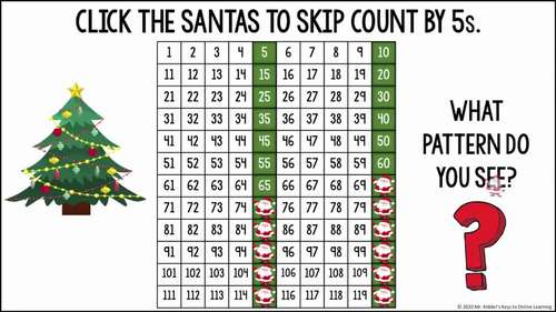 Skip Counting by 5s Digital Activities CHRISTMAS EDITION! | TPT