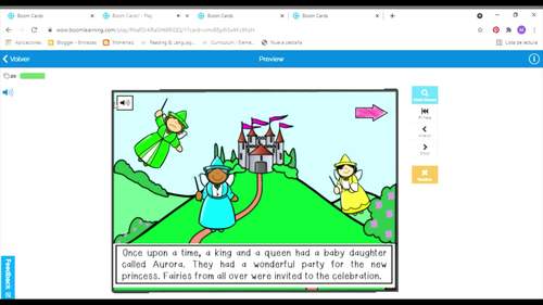 BOOM CARDS Fairy Tale: SLEEPING BEAUTY Story Reading Comprehension ...