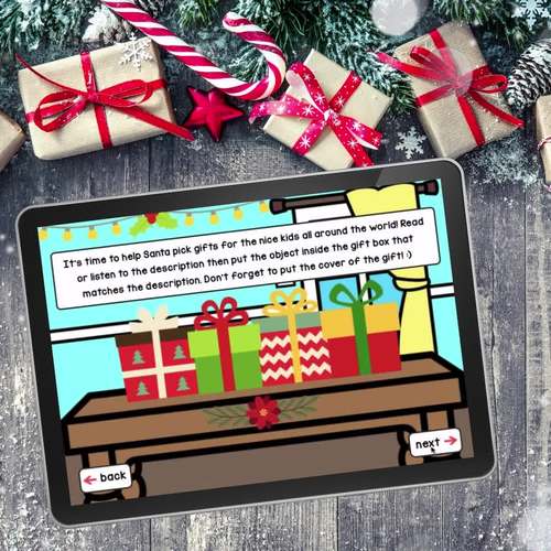 NO PRINT NO PREP Santa's List | Christmas Making Inferences Boom Deck™