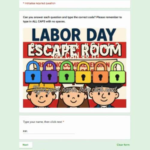 Labor Day Escape Room | Reading Comprehension & History Game |September ...