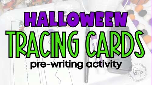 Halloween Line Tracing Cards - Preschool Prewriting Fine Motor Skills ...