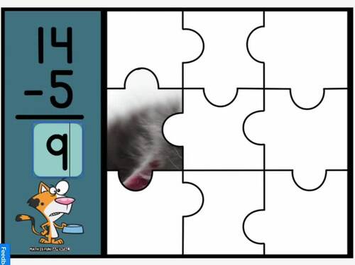 Subtraction Math Fact Practice BUNDLE | Boom Cards | Picture Joke Puzzles
