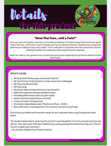 Name That Tune… with a Twist! | Back-to-School Music & Theatre Game