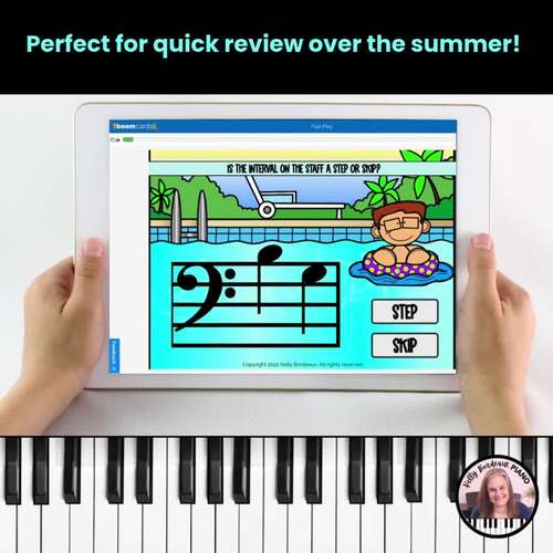 Steps and Skips Beginning Intervals on the Staff in C Position BOOM™ Cards