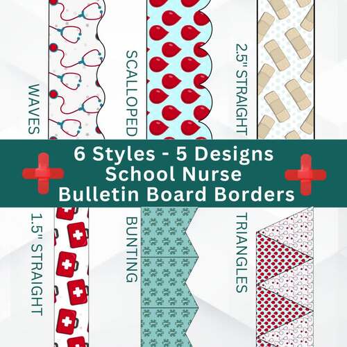 School Nurse Bulletin Board Border by D-Roy | TPT