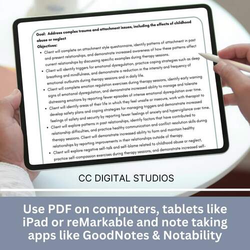 Therapy Cheat Sheet for Trauma Therapy, Therapy Tool Measurable Goals ...