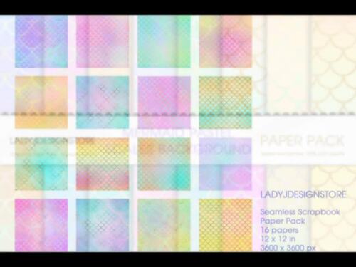 Iridescent Mermaid Sparkling Scales by ladyjdesignstore | TPT