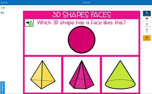 3D Shapes Faces / Distance Learning / Boom Cards by Freckled in Kinder