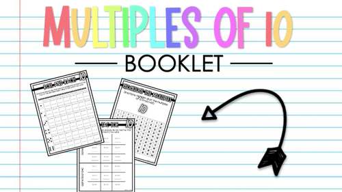 Multiples of 10 Worksheets by Teaching with Glitter and Gold | TPT