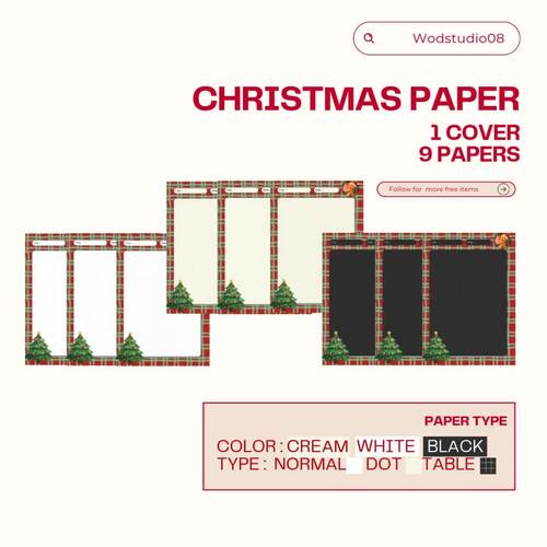 Christmas Digital Notebook Cover & Paper Set | GoodNotes Planner Pages