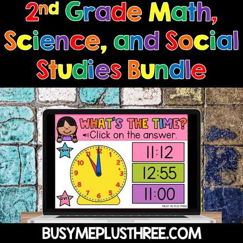 2nd Grade Math | Science | Social Studies Boom Cards™ BUNDLE Distance ...