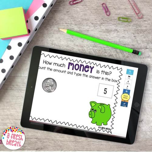 Counting Nickels Digital Task Cards | Boom and Google Slides | Digital ...